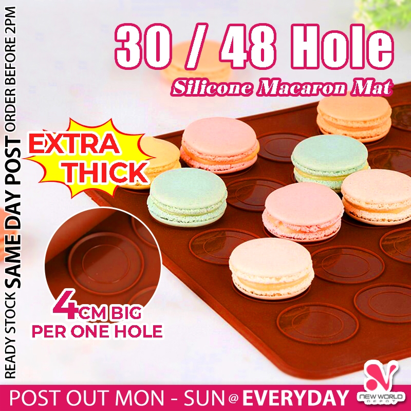 《𝟰𝟴 𝗛𝗢𝗟𝗘𝗦》 Extra Thick Silicone Macaron Pastry Dessert Sheet Kitchen ...