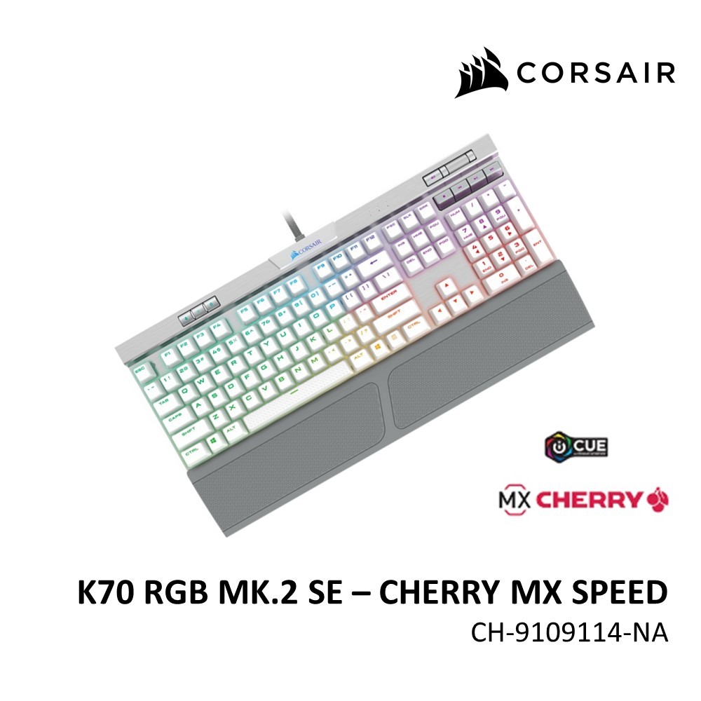 CORSAIR K70 RGB MK.2 SE MECHANICAL GAMING KEYBOARD - CHERRY MX SPEED ( CH-9109114-NA ) | Shopee ...