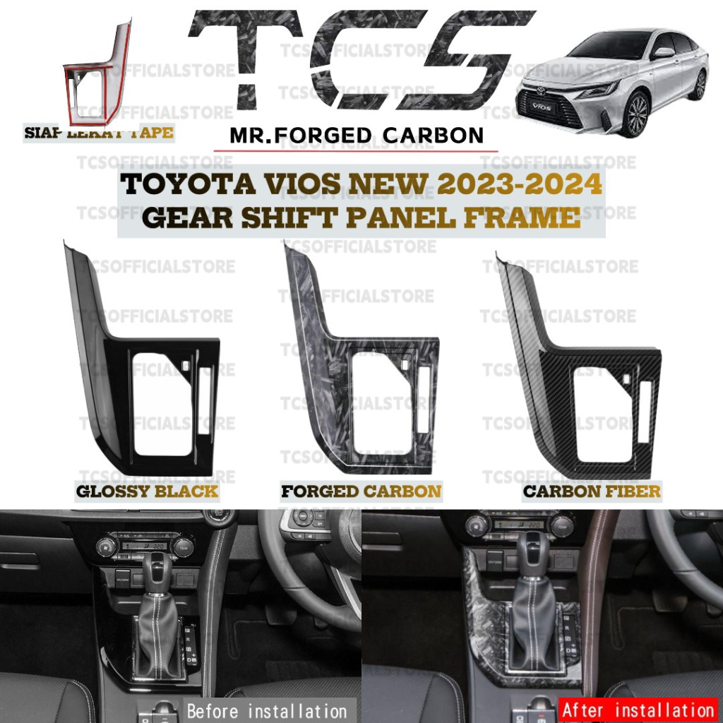 TCS TOYOTA VIOS NEW 2023-2024 GEAR SHIFT PANEL FRAME COVER GARNISH CAR ...