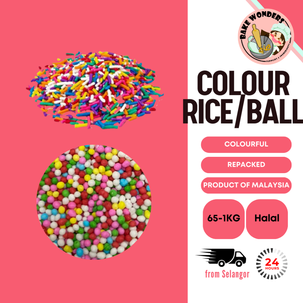 Colour Rice/Colour Ball/Color Rice/Rice Sprinkles/Toppings/Rainbow ...