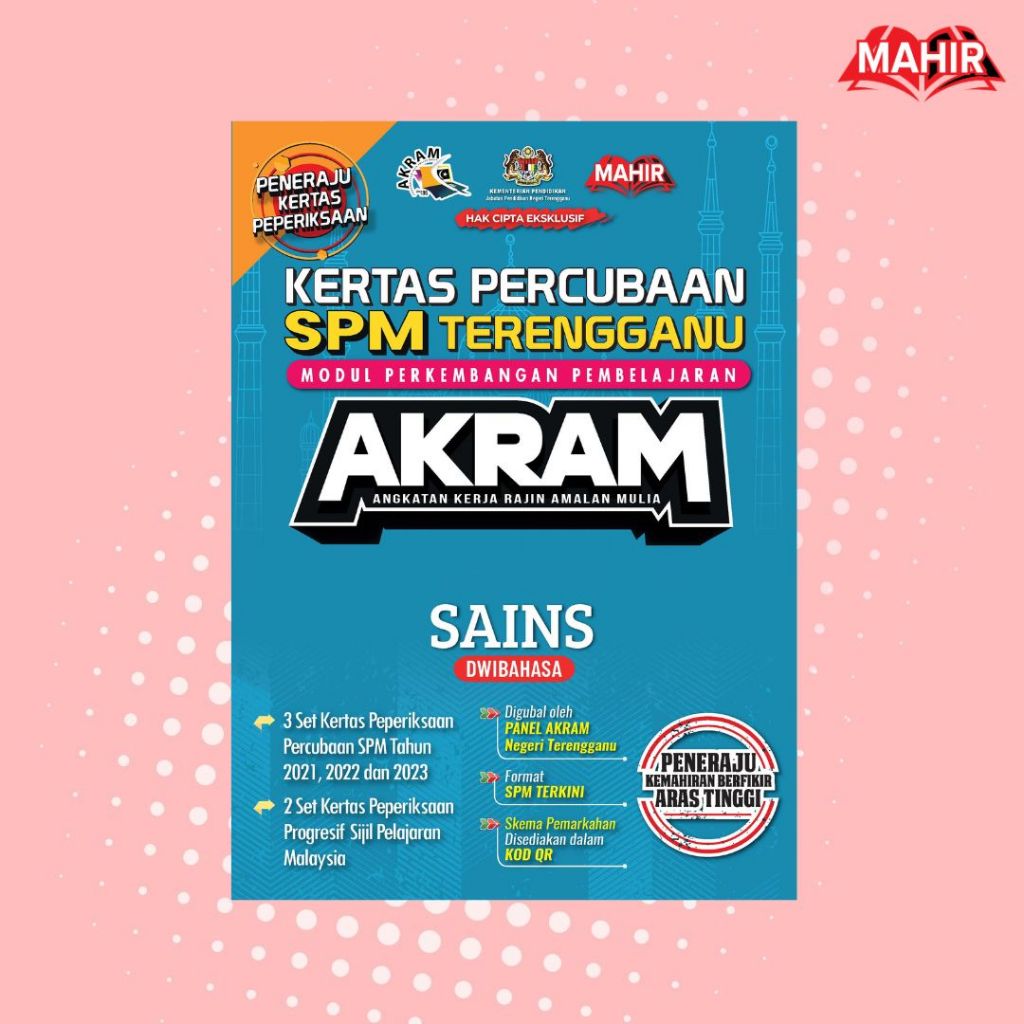 [MAHIR] KERTAS PERCUBAAN SPM TERENGGANU AKRAM SAINS 2024 | Shopee Malaysia