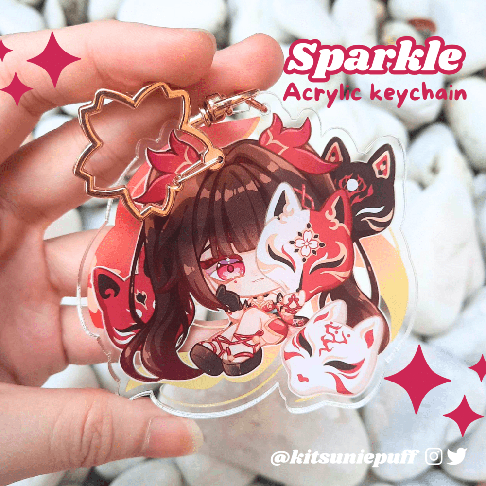 Sparkle Acrylic Keychain 🦊🎭 (Sparkle - HSR Honkai Star Rail) | Shopee ...