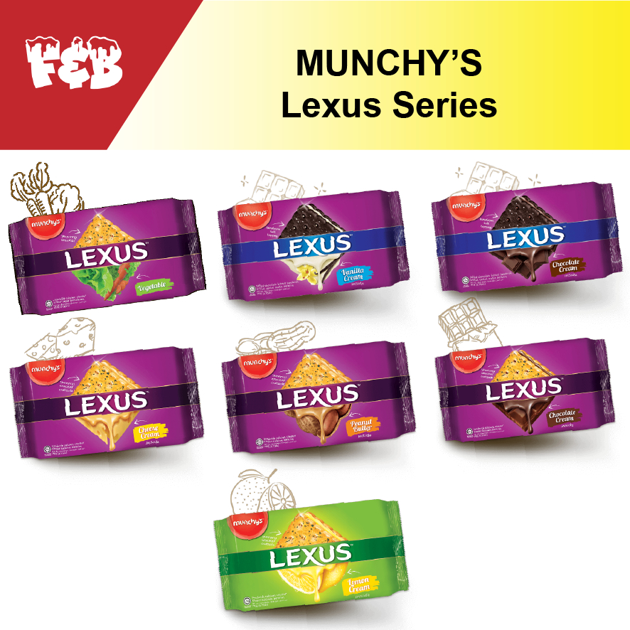 Munchy's Lexus Sandwich (Chocolate 190g / Cheese 190g / Peanut Butter ...