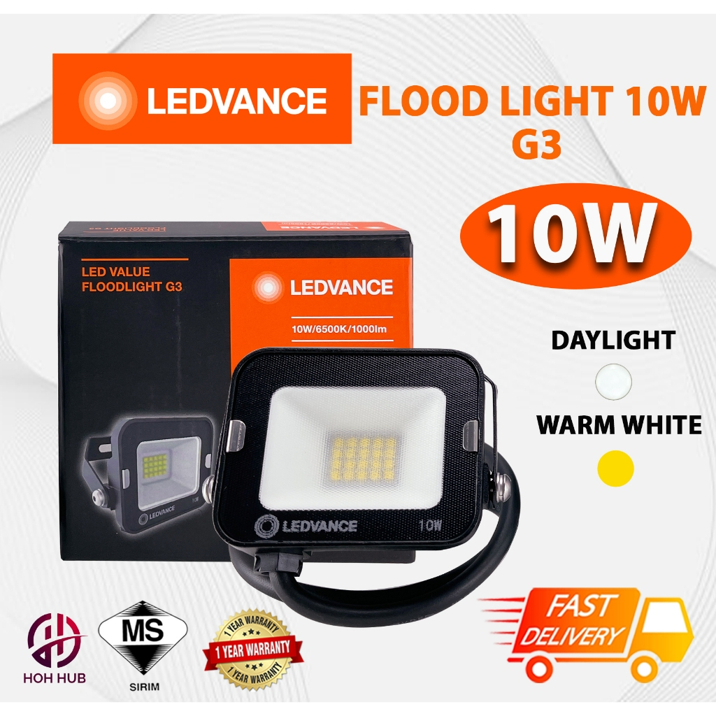 *READY STOCK* LEDVANCE OSRAM LED VALUE FLOOD LIGHT G3 10W(WARM WHITE ...
