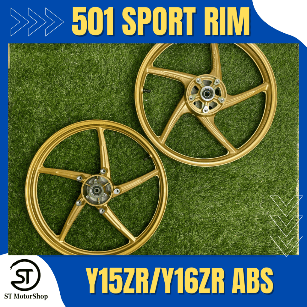 RAPIDO Y15zr Y16zr Abs Sport Rim 501 Front 160*17 Rear 16-*17 Depan ...