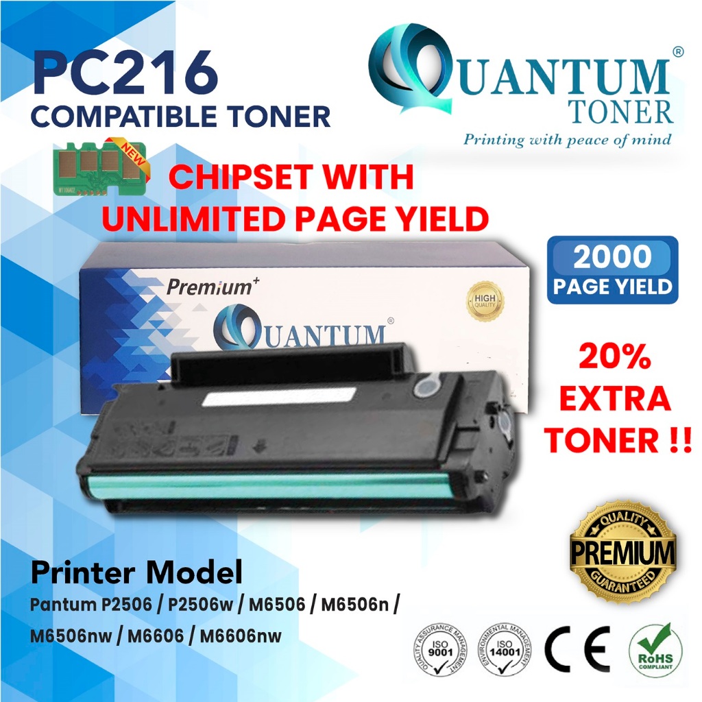 Pantum PC216 PC216E PC216B Compatible Toner For P2506 P2506W M6506N ...