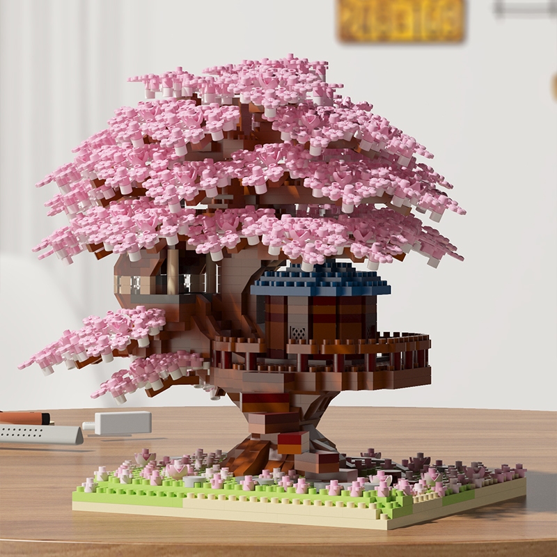 【LED】Sakura Tree House Building Blocks Architectural Decorations Bricks ...