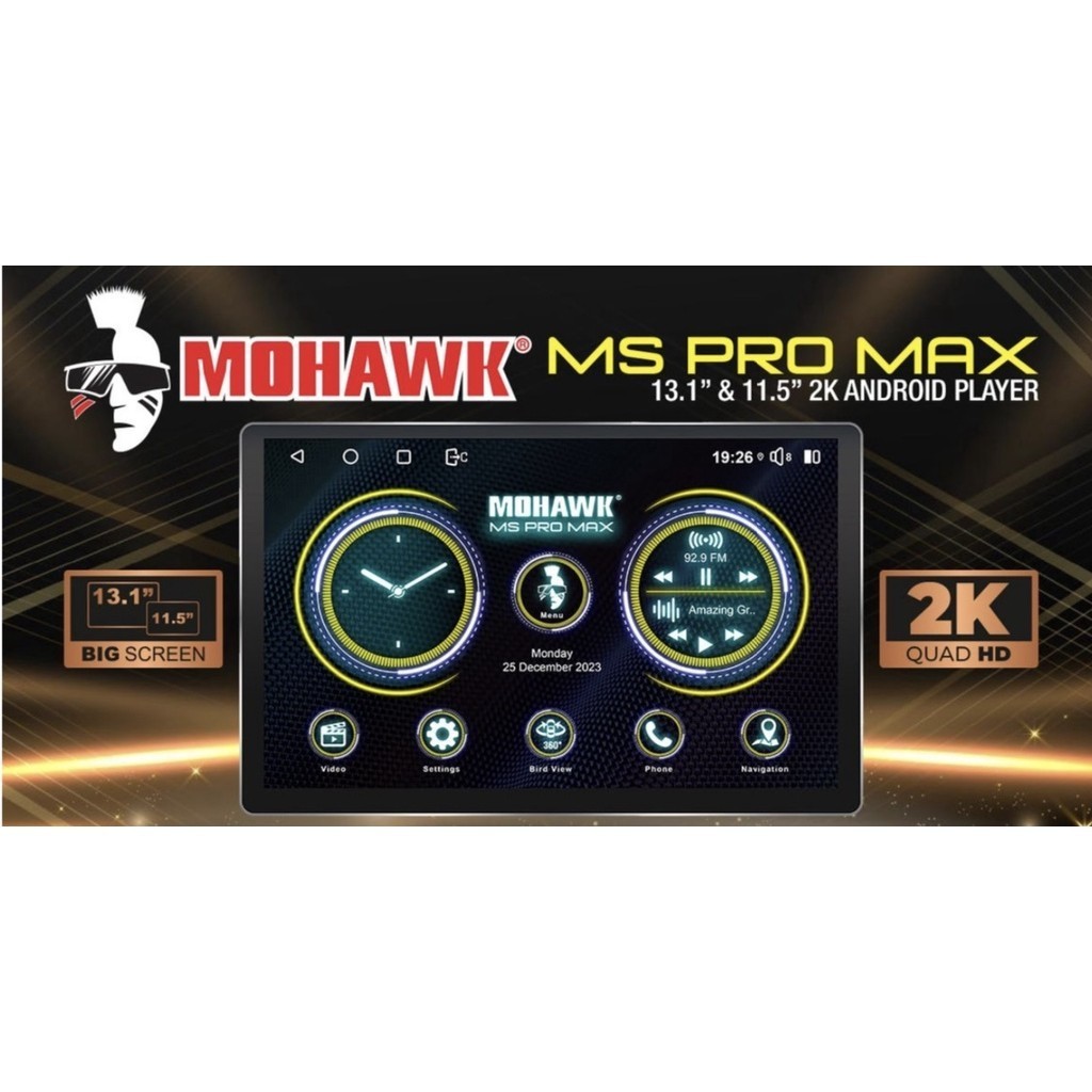 Mohawk MS Pro Max Series 13.1" Car Android player 2K Resolution 8+256GB ...