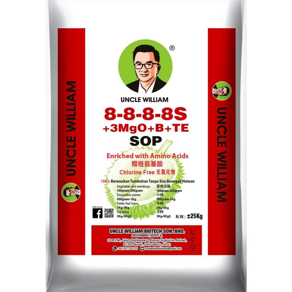 Uncle William 8-8-8-8S+3Mgo+B+TE 25KG | Shopee Malaysia