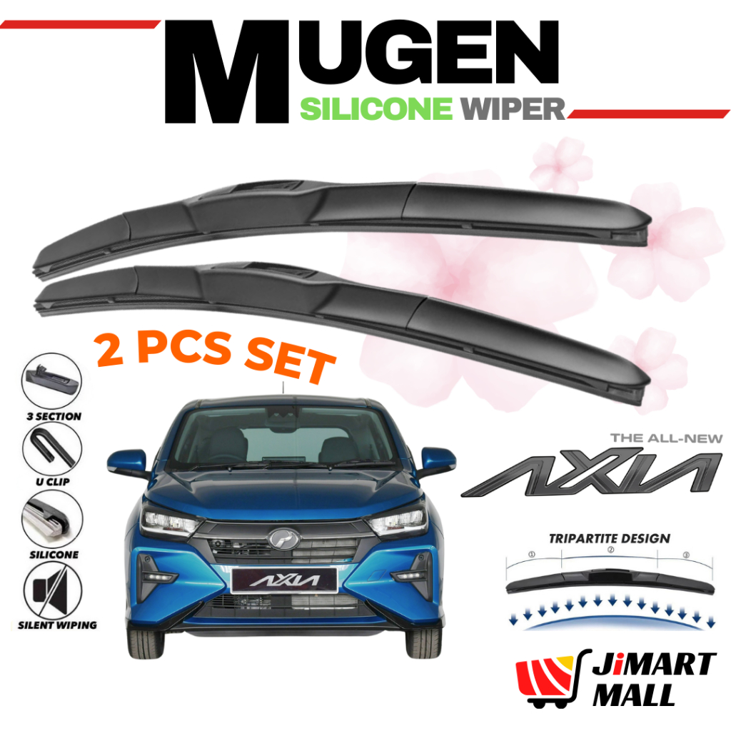 PERODUA NEW AXIA 2023 JAPAN MUGEN SILICONE WIPER Front Windshield ...