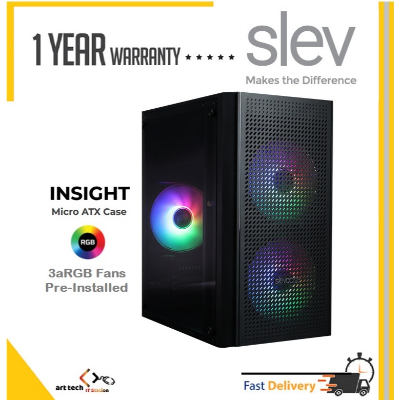 SLEV Slevcase Insight aRGB Micro ATX Case / GAMING FREAK S92G S93G S95G ...