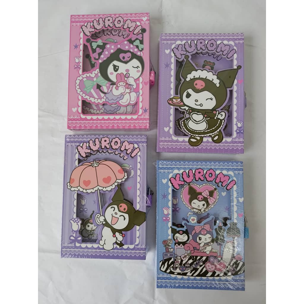 A5 Fancy Kuromi Pad Lock Hard Cover Note Book ( 32KYH - B0331 ...