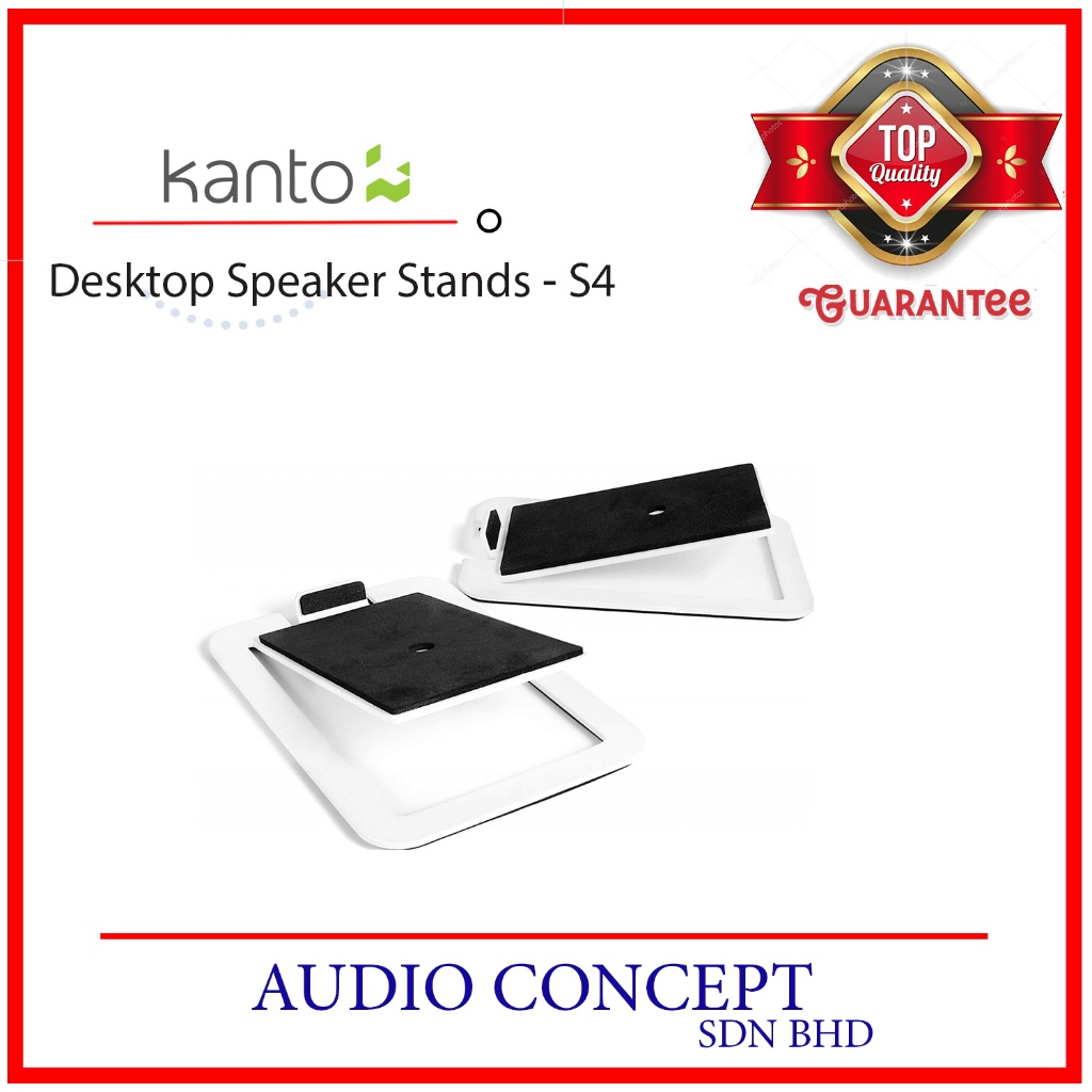 Kanto S4 Desktop Speaker Stands (Black / White) | Shopee Malaysia