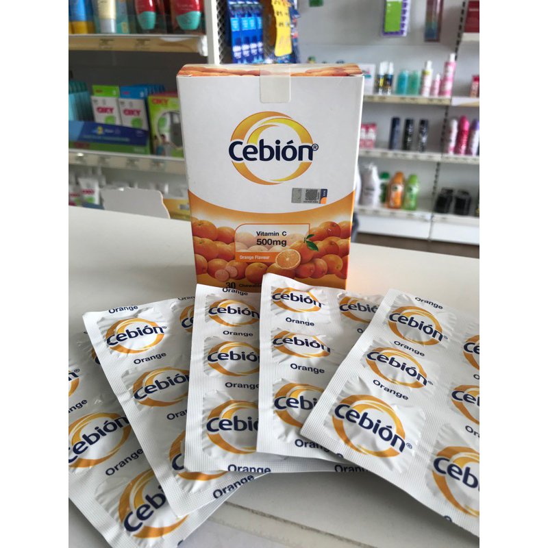 Cebion Vitamin C 500mg Orange Flavour (30 chewable tablets) | Shopee ...