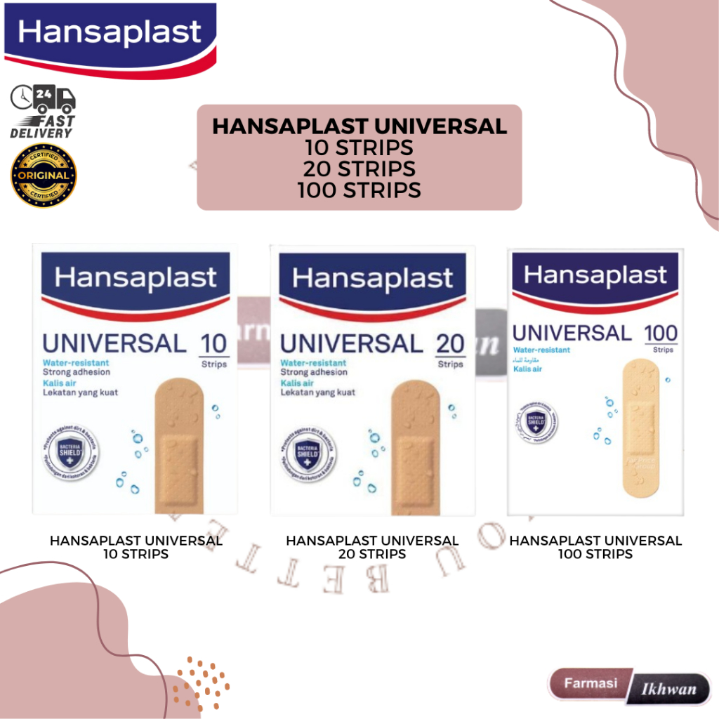 Hansaplast Universal Water Proof Plaster 10's / 20's / 100's | Shopee ...