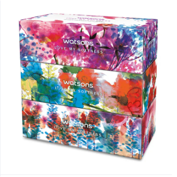 WATSONS KOTAK TISU LOVE MY SOFTNESS TISSUE BOX 3 IN 1 100S X 3 BOX（ EXP ...