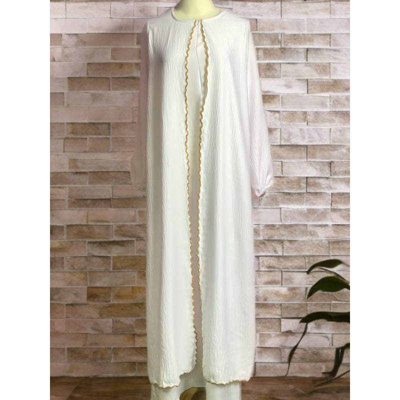 DRESS ABAYA SULAM (material satin flow) | Shopee Malaysia