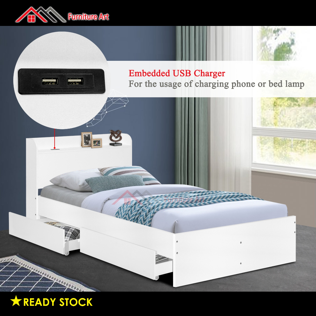 Single Bed Frame /Super Single Bed Frame/ Queen Bed Frame / Katil ...