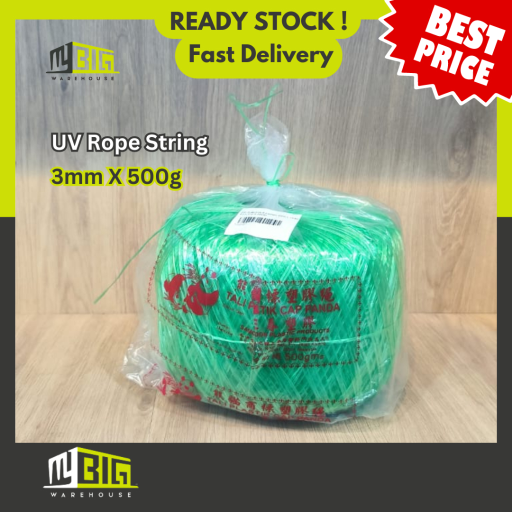 PP RAFFIA STRING ROLL 3mm (XS) 011-UV X 500G Tali Untuk Pertanian Tahan ...