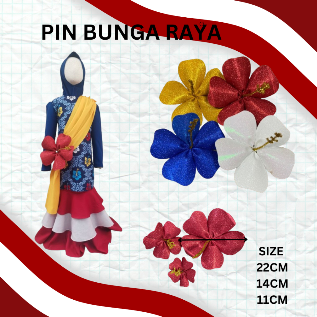 Pin Bunga raya besar MERDEKA | Shopee Malaysia