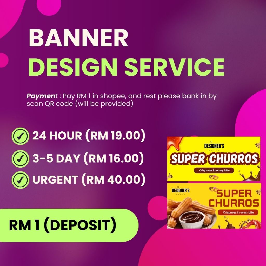 Servis Design Banner/Bunting/ Banner Designing Service | Shopee Malaysia