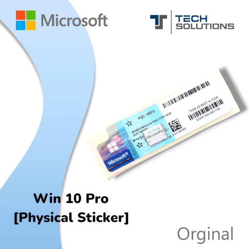 Windows 10 pro license sticker | Shopee Malaysia