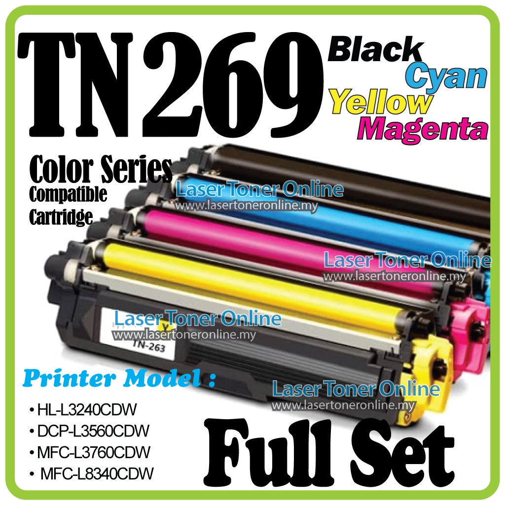 SET Compatible BRO TN269XL TN 269 269XL TN269 DR269 DR269CL 4PK Drum HL L3240CDW DCP L3560CDW ...
