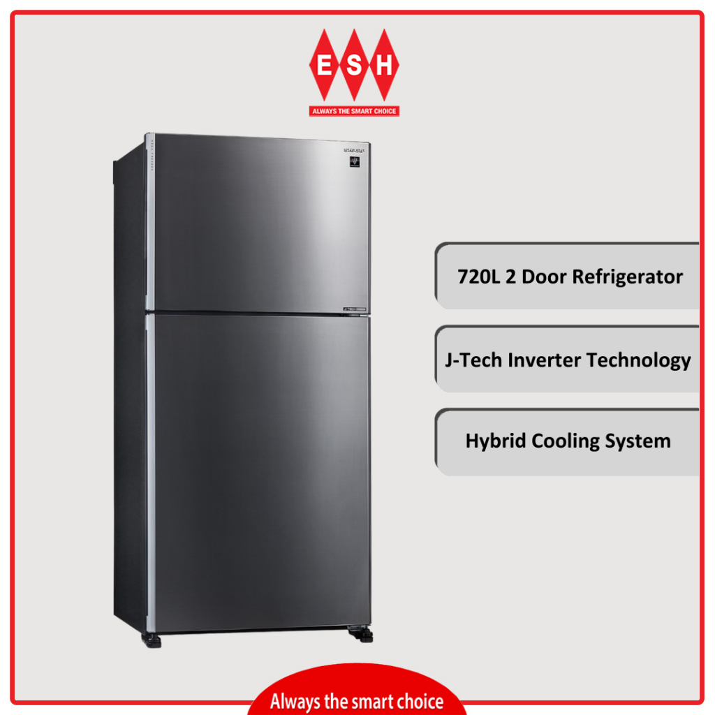 Sharp Pelican Series 2 Door Refrigerator (720L) SJP801MFMS | Shopee ...
