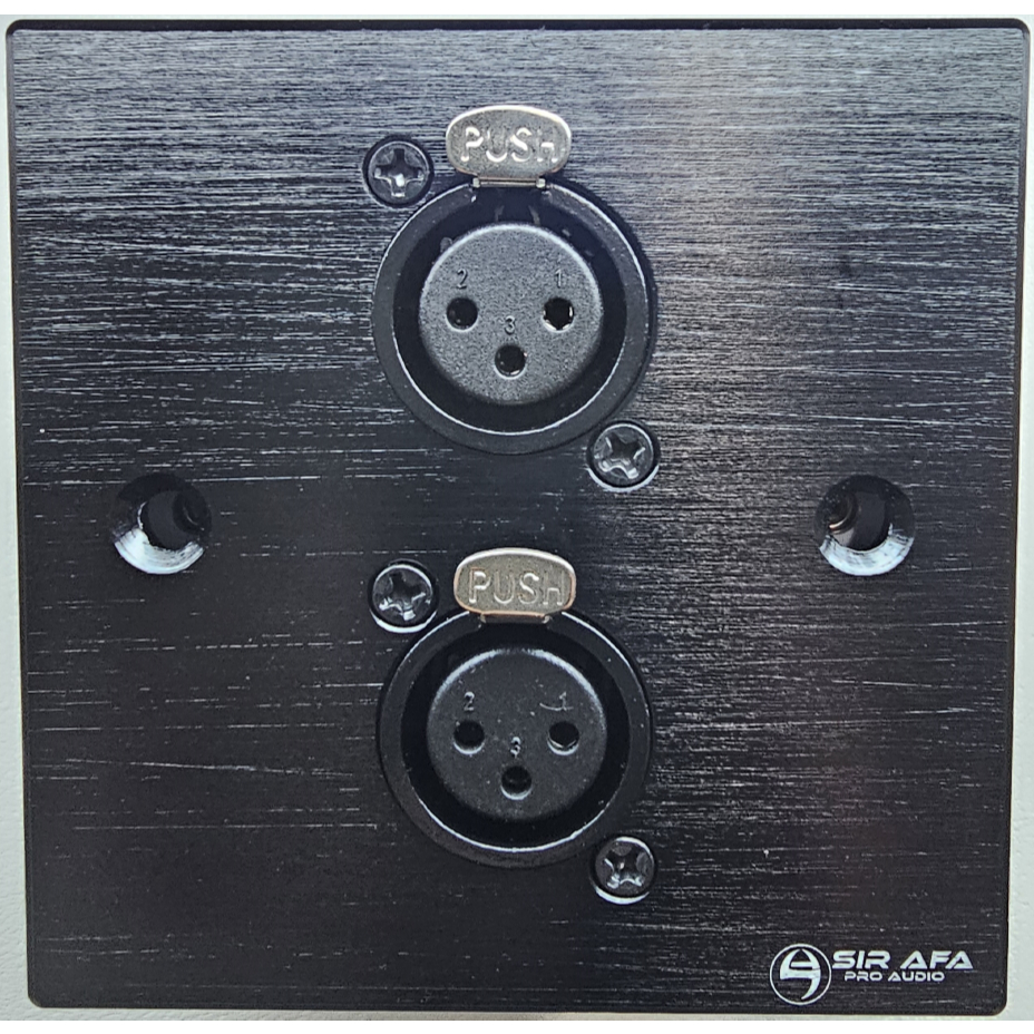 SIR AFA 3"x3" DUAL XLR FEMALE WALL PLATE - DUAL XLR WALL PANEL FOR ...