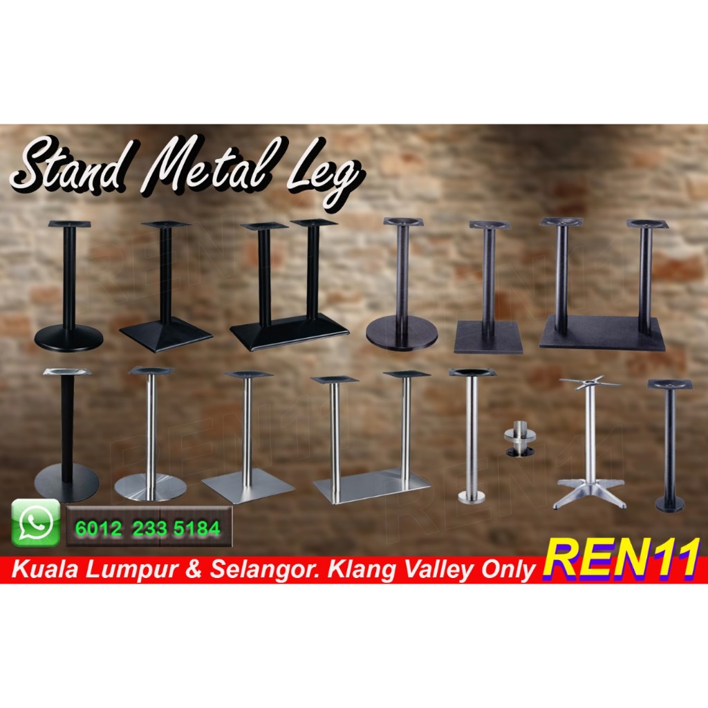 Dining Table Leg, Metal Leg, Kaki besi, Kaki meja , Table Base | Shopee ...