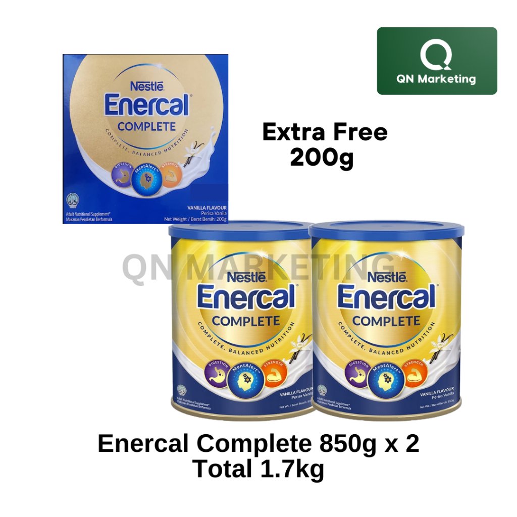 Enercal Complete (850g x 2) [1.7kg] (Adult Complete Nutrition Powder ...