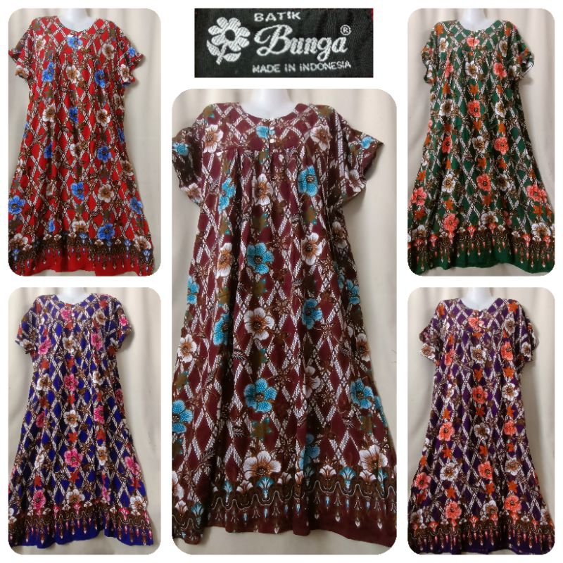 B5 (Size 5XL) (Bunga) Baju Tidur Batik/Baju Batik | Batik Night Dress ...