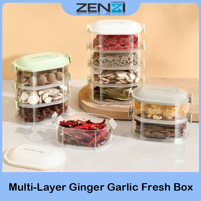 Kitchen Seasoning Organizer Stackable Plastic Spice Storage Box with ...