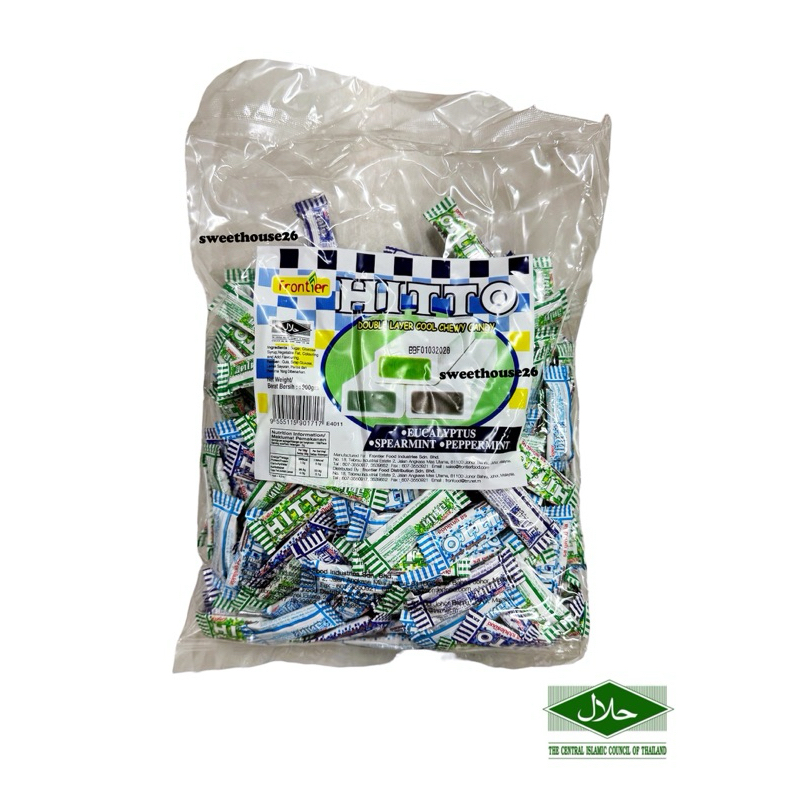 Hitto Double Layer Cool Mint Chewy Candy ±900g / ±300pcs Halal | Shopee ...