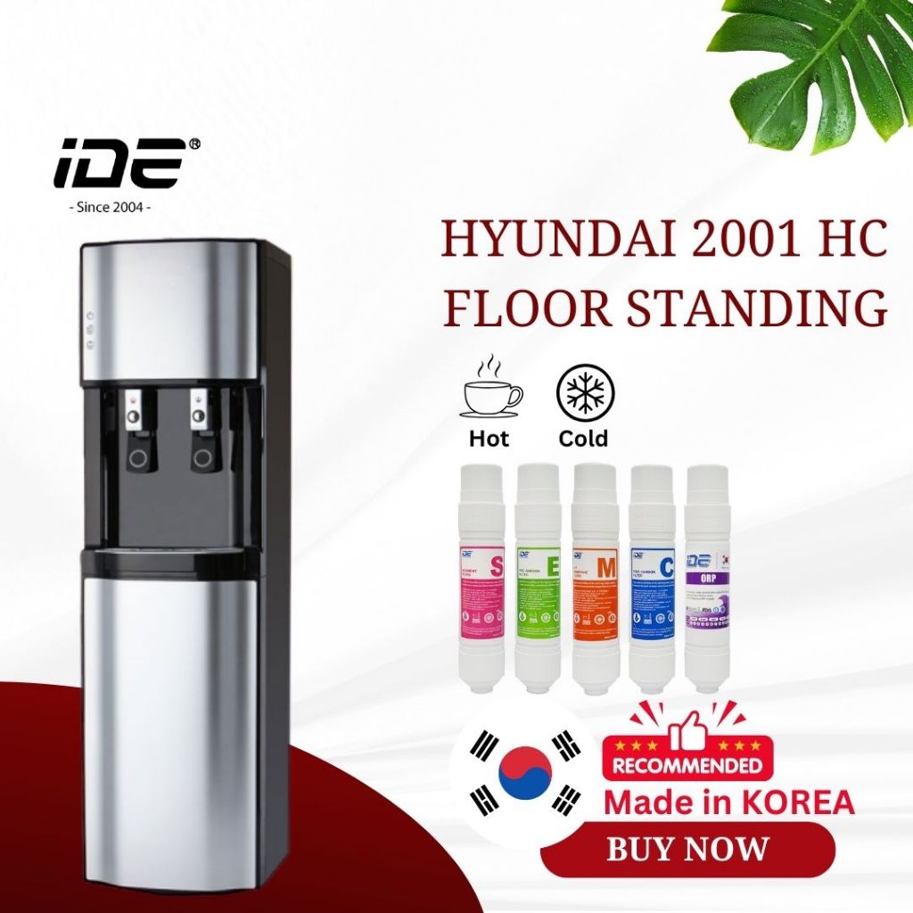 Hyundai IDE2000 Hot/Cold Indoor Water Dispenser / Korea Floor Standing ...