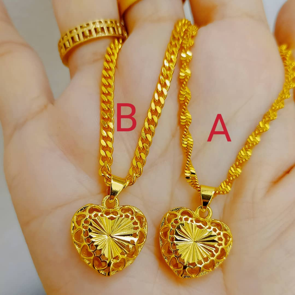 Necklace SET Rantai Leher Emas Bangkok GOLD PLATED | Shopee Malaysia