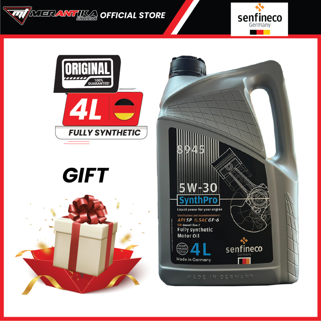 MERANTIKA | SENFINECO Fully Synthe 8945 SYNTHPRO 5W30 4L Car Enjine Oil ...