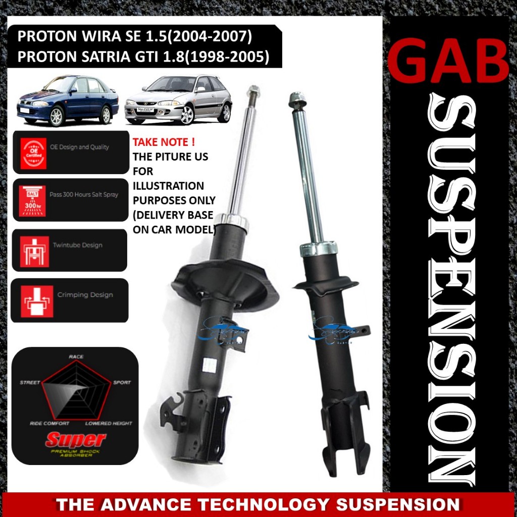 ORIGINAL SET GAB SUPER FRONT ABSORBER - PROTON WIRA SE 1.5 (2004-2007 ...