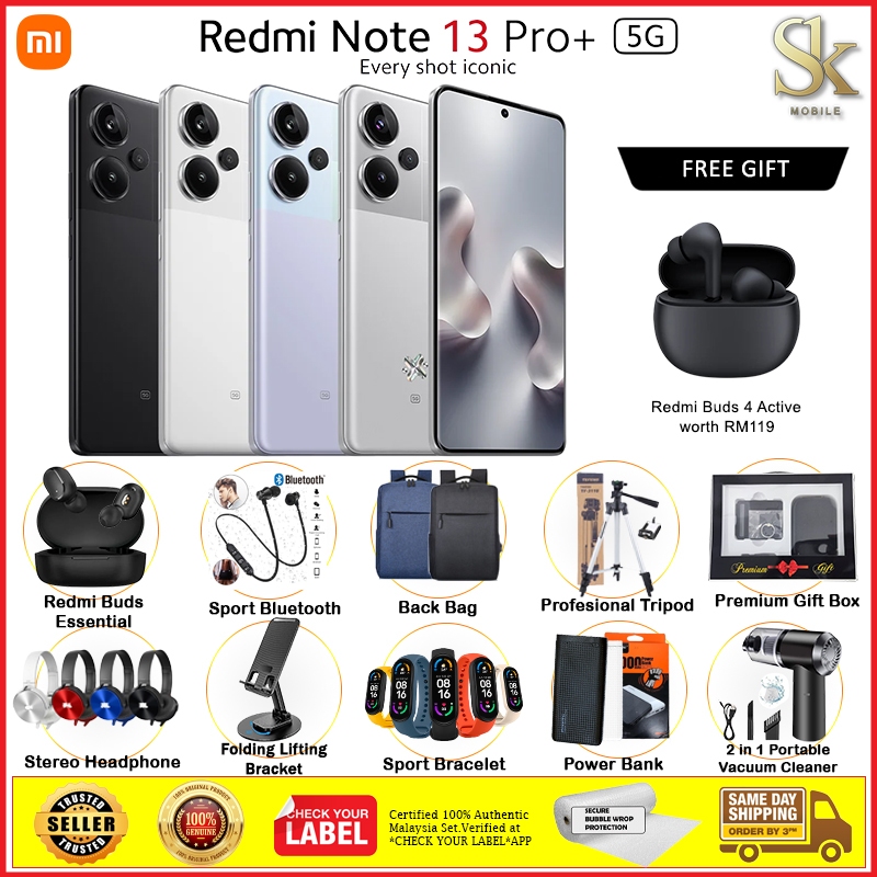 Xiaomi Redmi Note 13 Pro+ 5G Smartphone | 8/12GB RAM + 256/512GB ROM ...