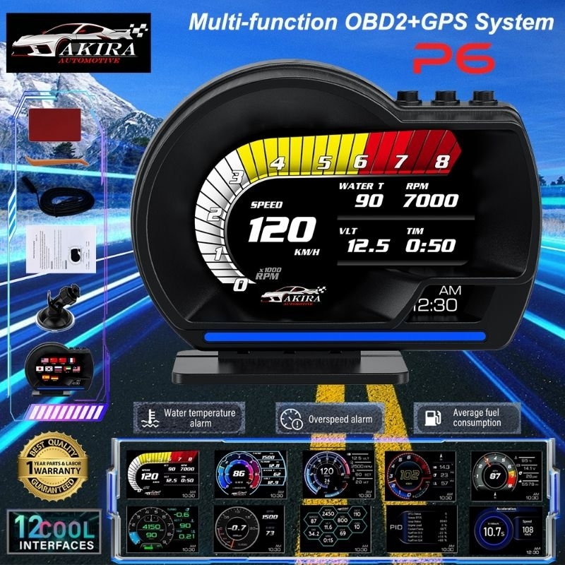 ‼️IMPROVED VERSION‼️AKIRA P6 OBD Gauge OBD2 Meter for PROTON PERODUA ...