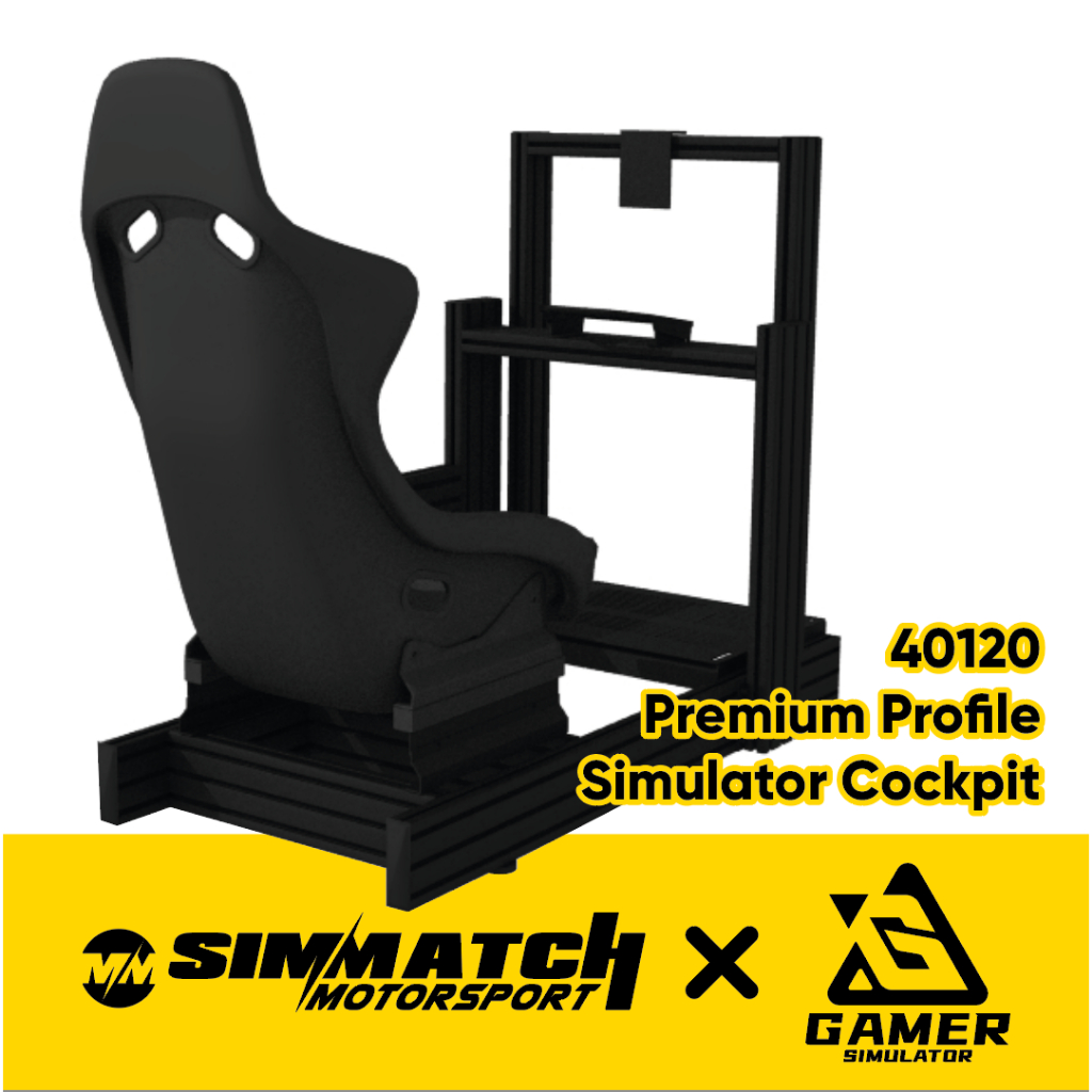 SIMMATCH RACING SIMULATOR RIG STAND 40120 / 40160 ALUMINIUM PROFILE SIM ...