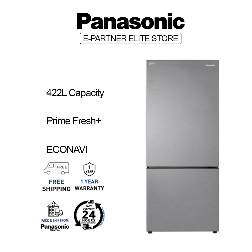 Panasonic 2 Door Bottom Freezer Refrigerator Steel Door Series NR ...
