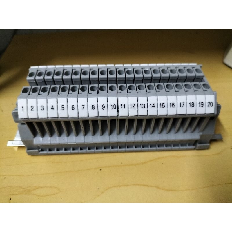 Power Distribution DIN Rail Terminal Block 10P 20P Connector 32A 41A 57A 800V UK2.5B UK5N UK6N ...
