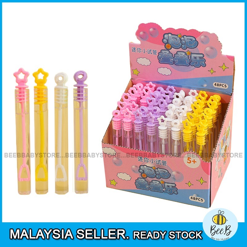 [Per Pcs] Portable Mini Bubble Stick Kids Test Tube Blow Bubble Water ...