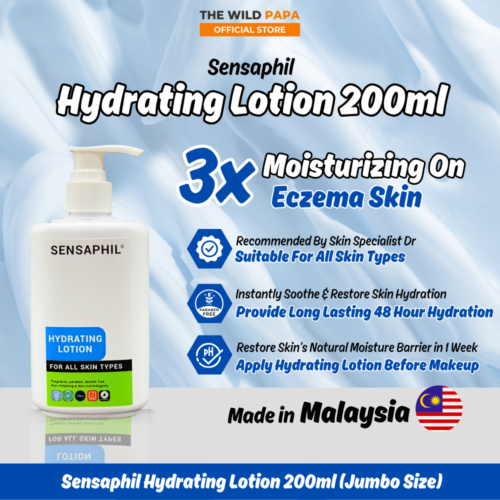 SENSAPHIL Hydrating Lotion 200ml/100ml Long Lasting Moisturizer For ...