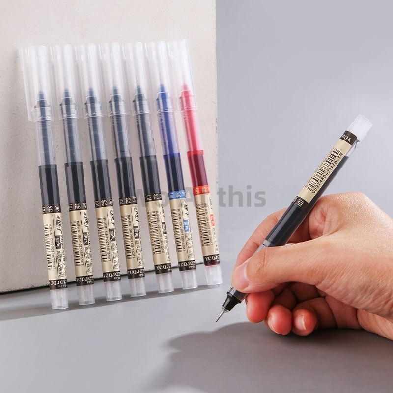 Straight Liquid Pen 0.5mm Gel Pen Quick-Drying Rollerball Neutral Pen ...