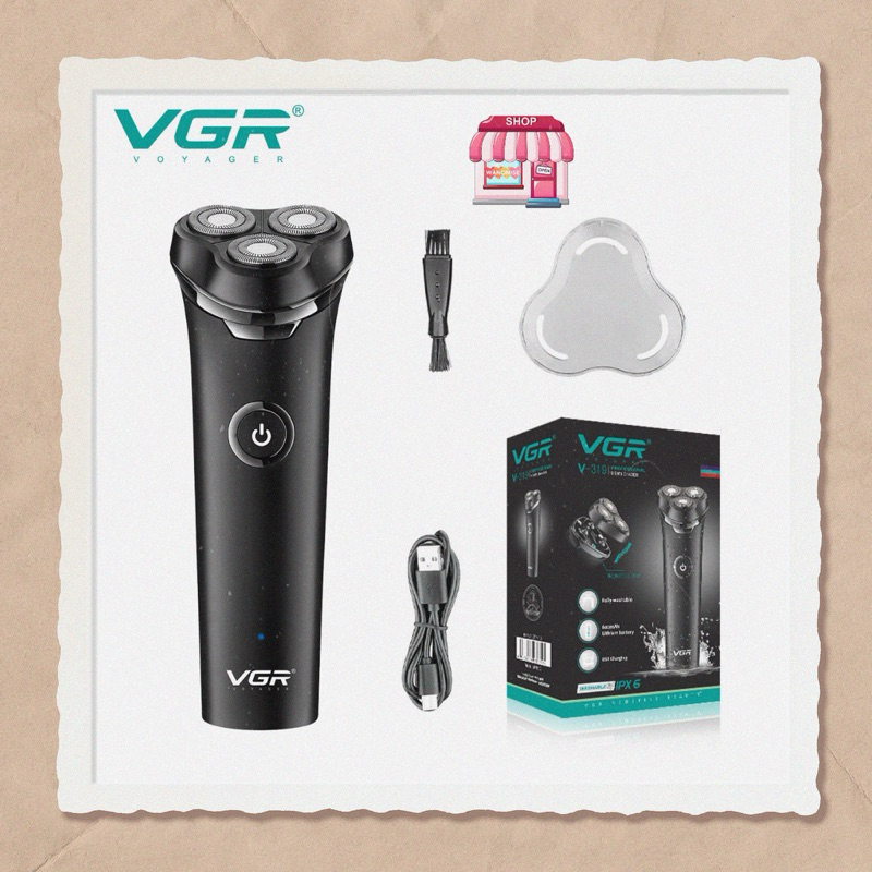 [NEW] VGR V-319 Waterproof New Magnetic Suction Three Head Shaver Men's ...