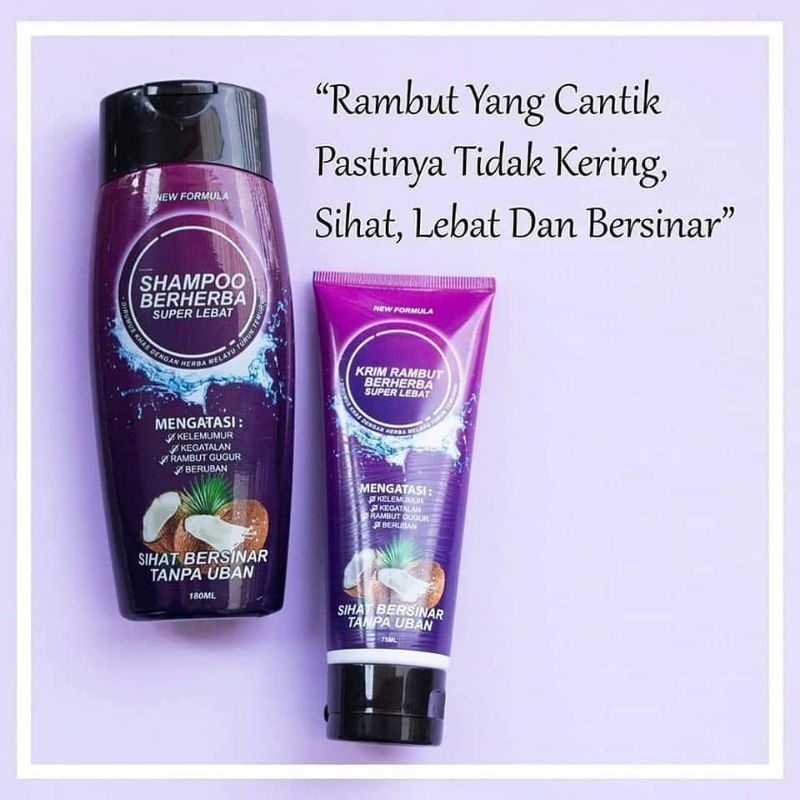 DHERBS SHAMPOO / KRIM RAMBUT BERHERBA SUPER LEBAT | Shopee Malaysia