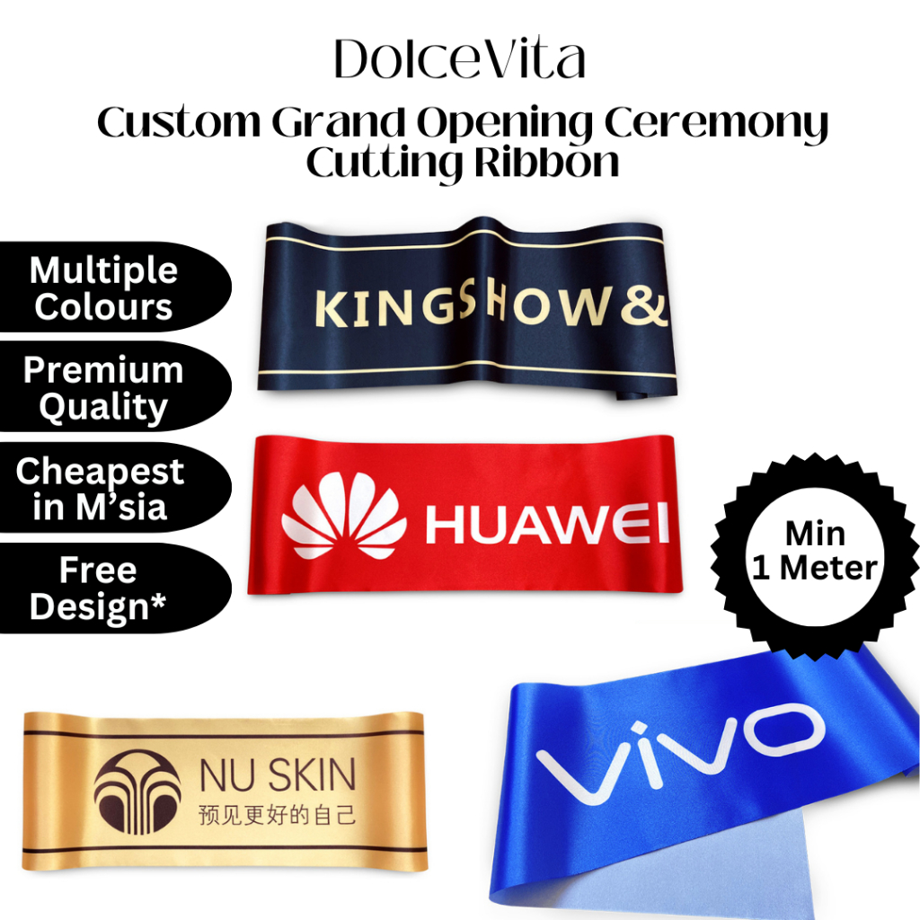 [MOQ 3m] Custom Grand Opening Cutting Ceremony Ribbon printing ...