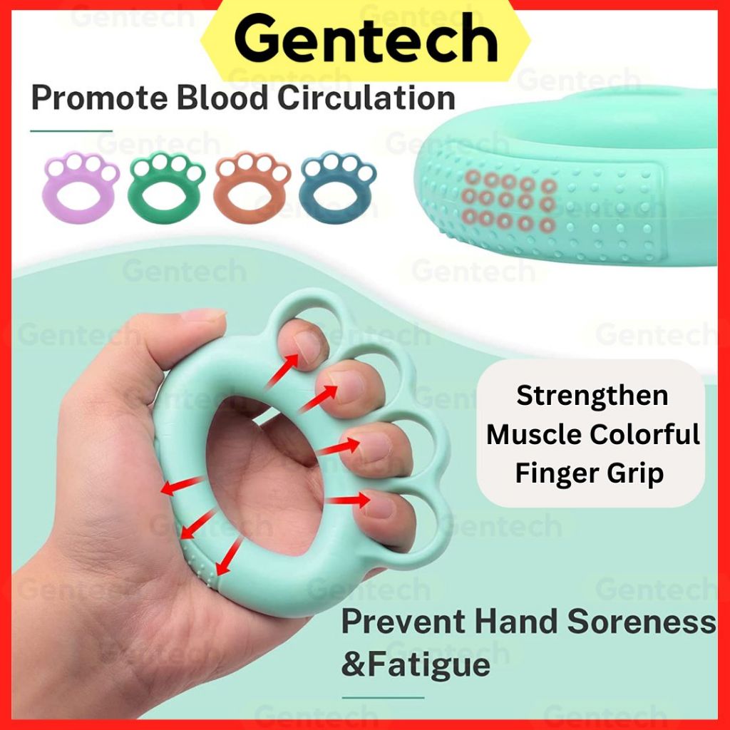 Hand Grip Exercise Finger Strength Muscle Colorful Finger Grip Relieve ...
